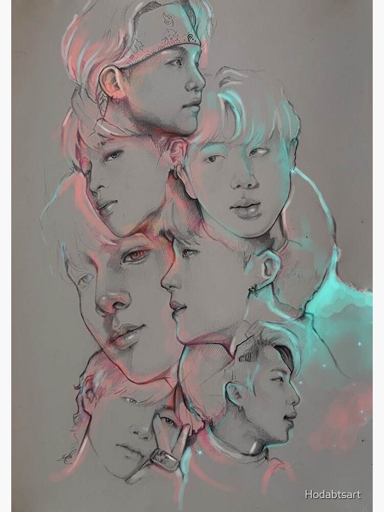 "Ot7 with lights" Sticker for Sale by Hodabtsart | Redbubble