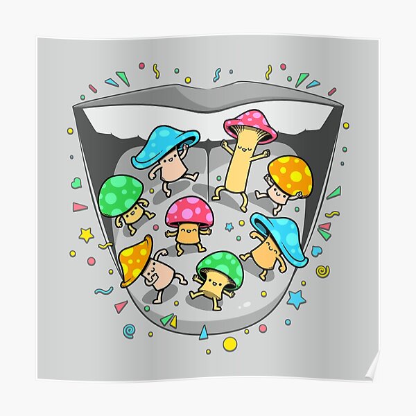 "Psilocybin Dance" Poster for Sale by tobiasfonseca | Redbubble