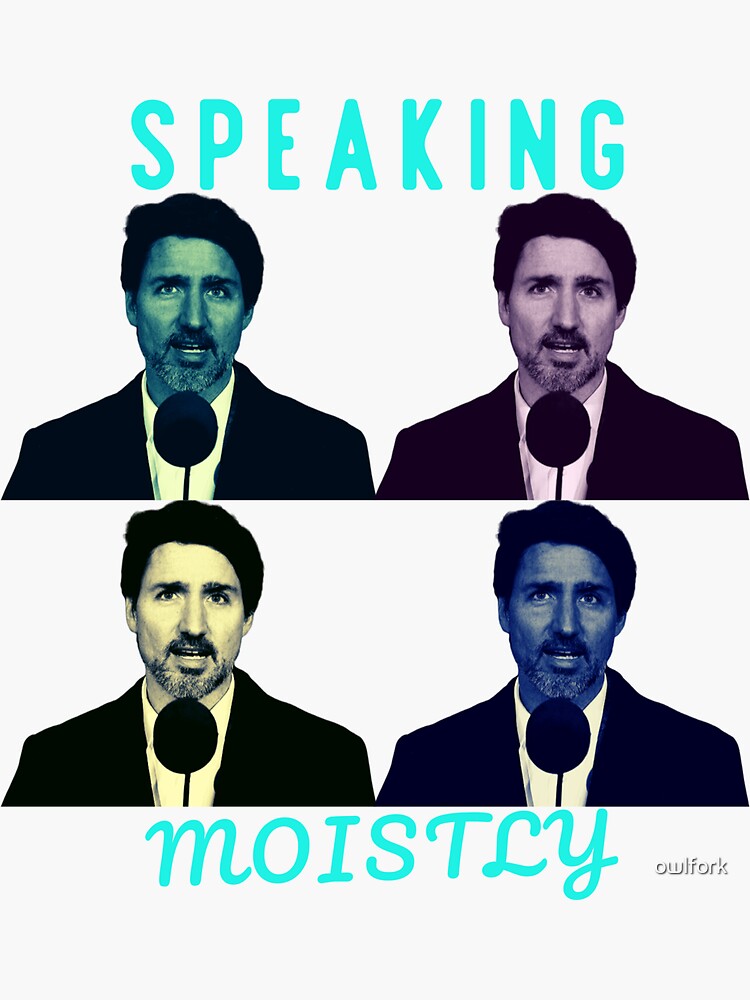 "Speaking Moistly #4" Sticker by owlfork | Redbubble