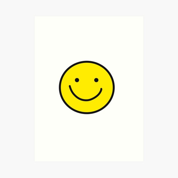 "Yellow Smiley Face" Art Print by pandadays1 | Redbubble