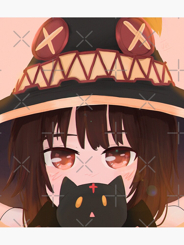 "megumin cute anime girl konosuba" Sticker for Sale by uve-v | Redbubble