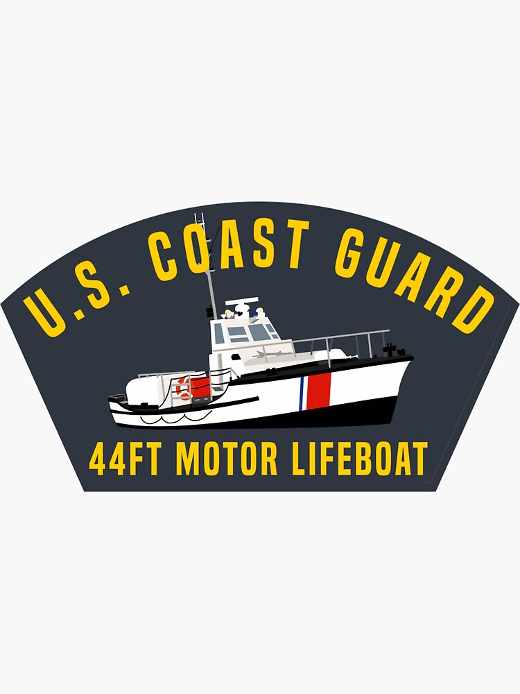 "Cover Art Series - Coast Guard 44 Motor Lifeboat " Sticker for Sale by ...