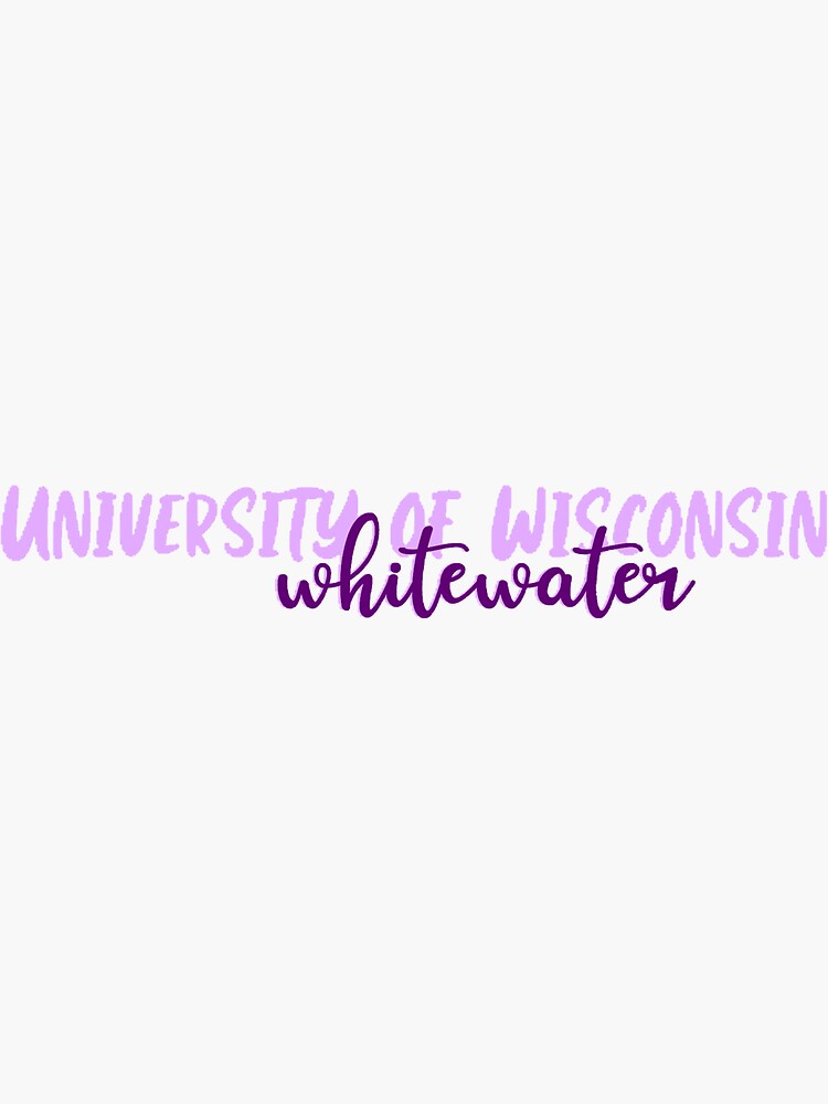 "UW-Whitewater" Sticker for Sale by Harknessl10 | Redbubble