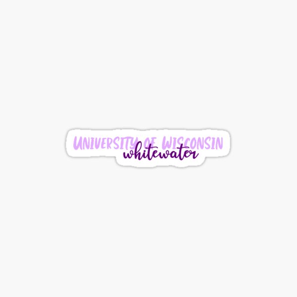 "UW-Whitewater" Sticker for Sale by Harknessl10 | Redbubble