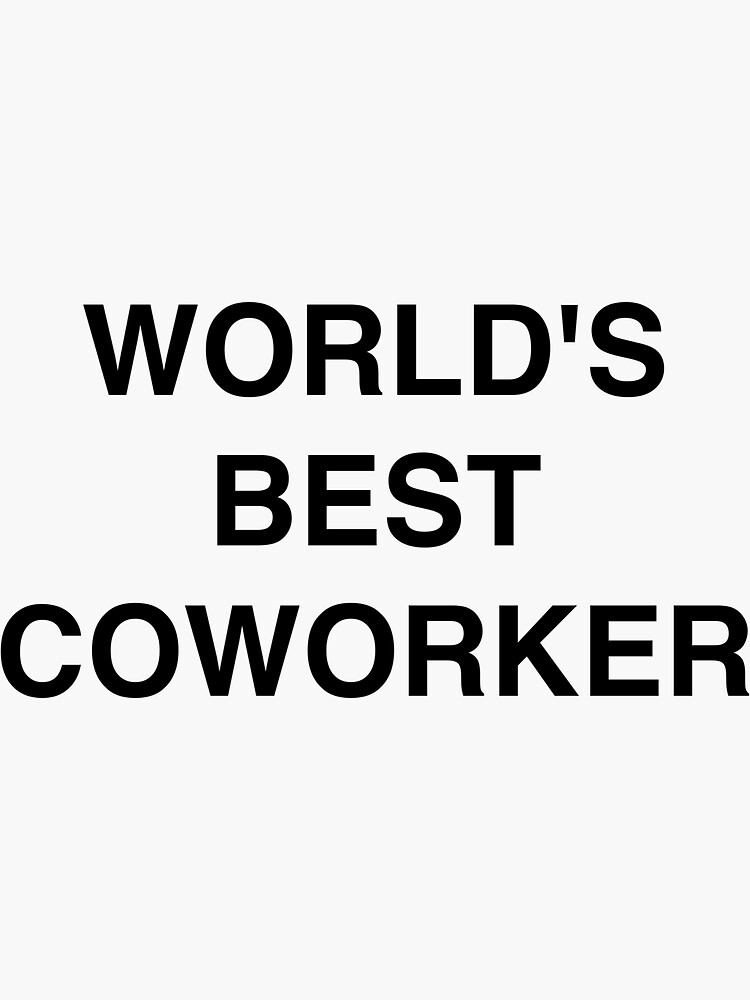 "WORLD'S BEST COWORKER - The Office x Michael Scott" Sticker for Sale ...
