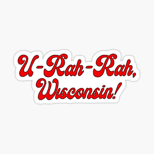 "U rah rah " Sticker for Sale by hiddenruby | Redbubble