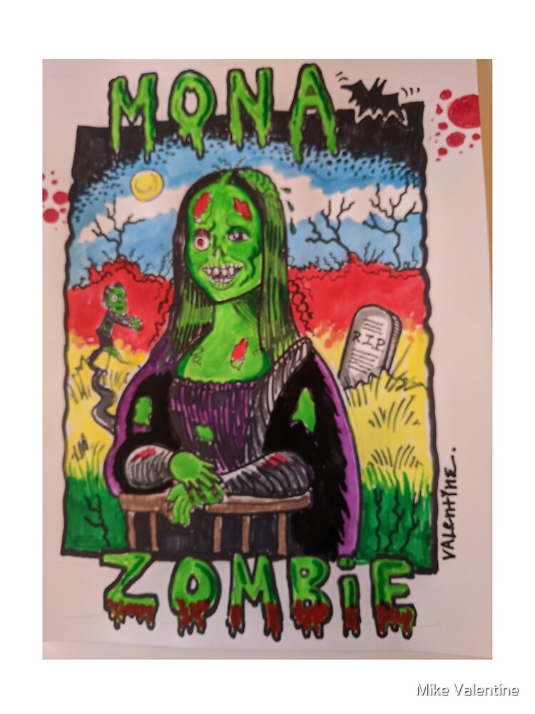 "Zombie Mona Lisa" Graphic T-Shirt for Sale by 1Korky | Redbubble