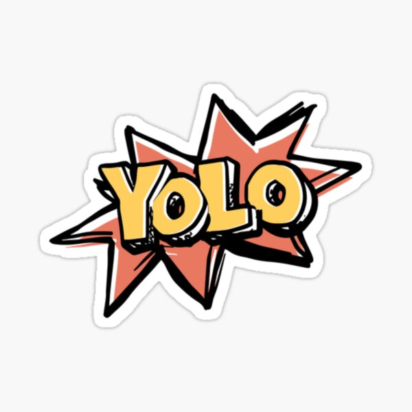 "yolo sticker" Sticker by sarahbentonn | Redbubble
