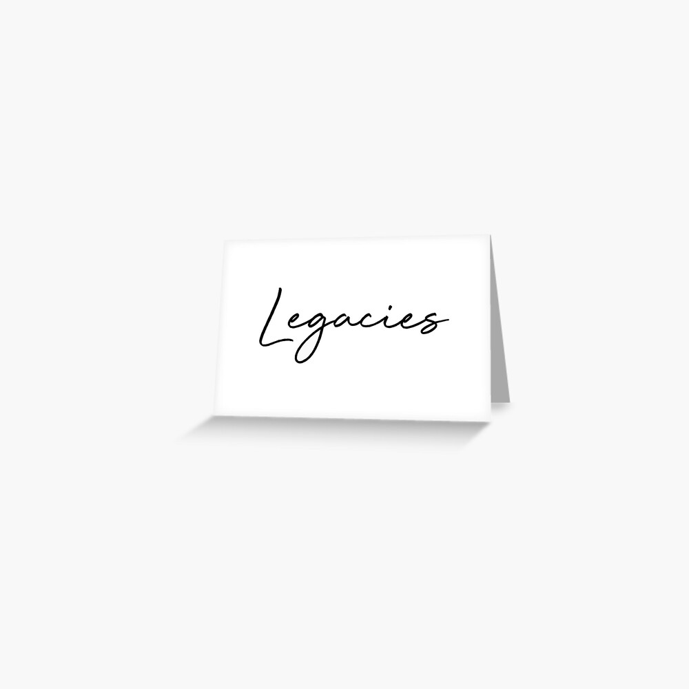 "legacies " Sticker for Sale by boldtypex | Redbubble