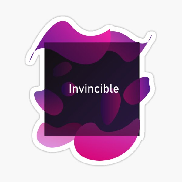 "Invincible " Sticker for Sale by lessonwitch | Redbubble