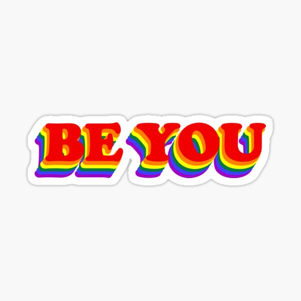 "Be You Pride Flag" Sticker for Sale by skr0201 | Redbubble