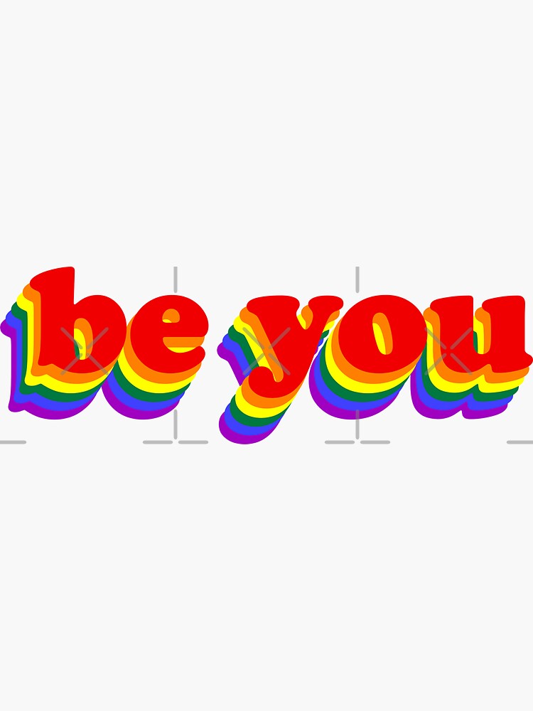 "Be You Pride Flag" Sticker for Sale by skr0201 | Redbubble