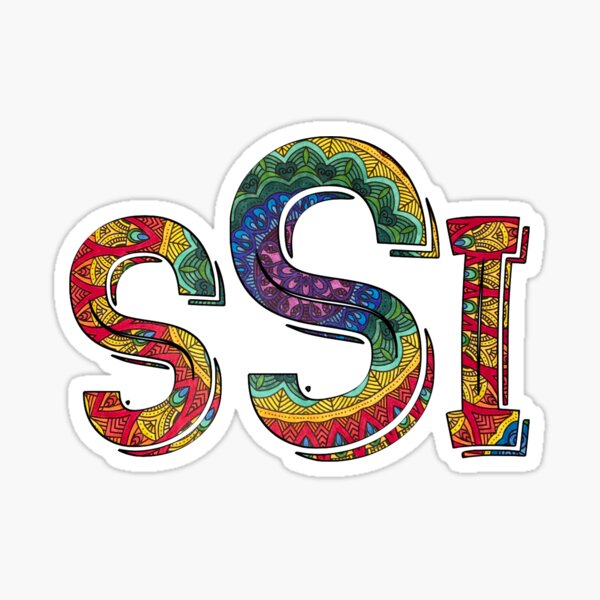 "sSi monogram - my drawing!" Sticker by sophiesklar | Redbubble