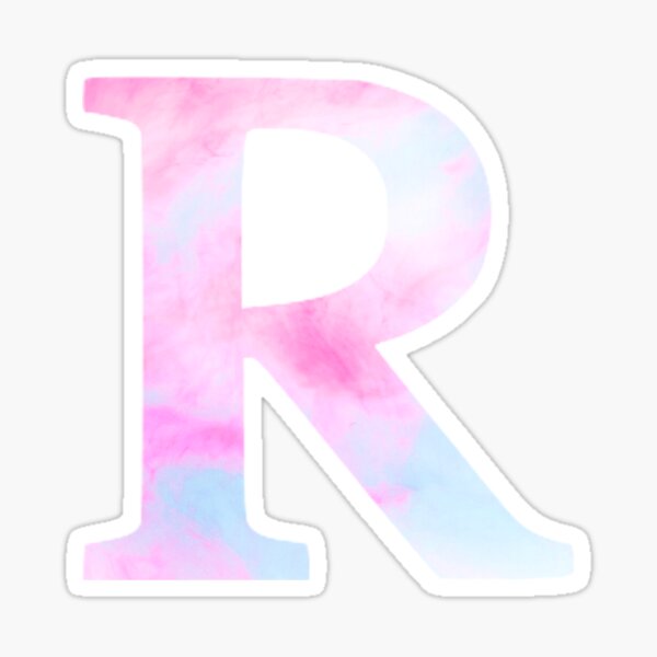 "The Letter R Blue and Pink" Sticker by Claireandrewss | Redbubble