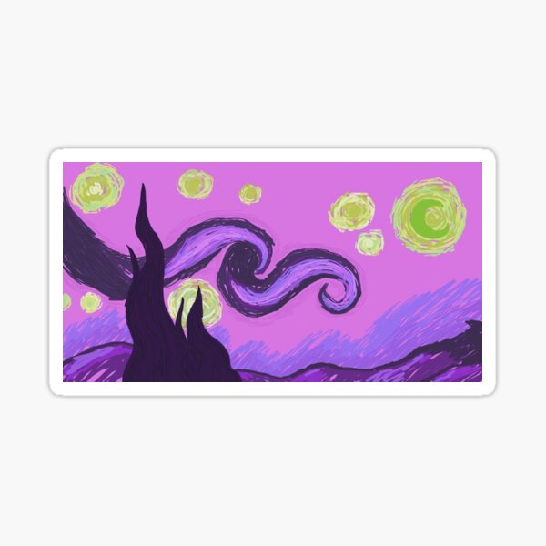 "STARRY NIGHT REVAMP" Sticker for Sale by LeahRamx | Redbubble
