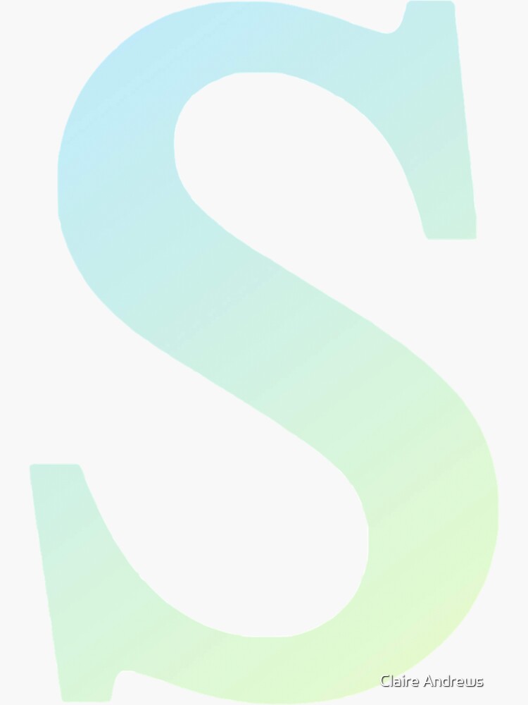 Pegatina «El diseño degradado azul y verde de la letra S» de ...