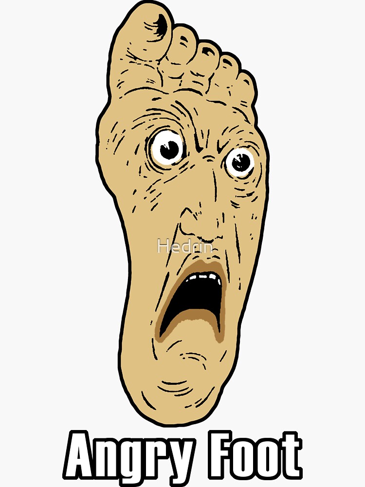 "Angry Foot" Sticker for Sale by Hedrin | Redbubble