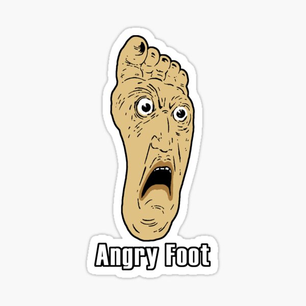 "Angry Foot" Sticker for Sale by Hedrin | Redbubble