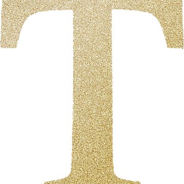 "The Letter T Gold Metallic Design" Sticker for Sale by Claire Andrews ...