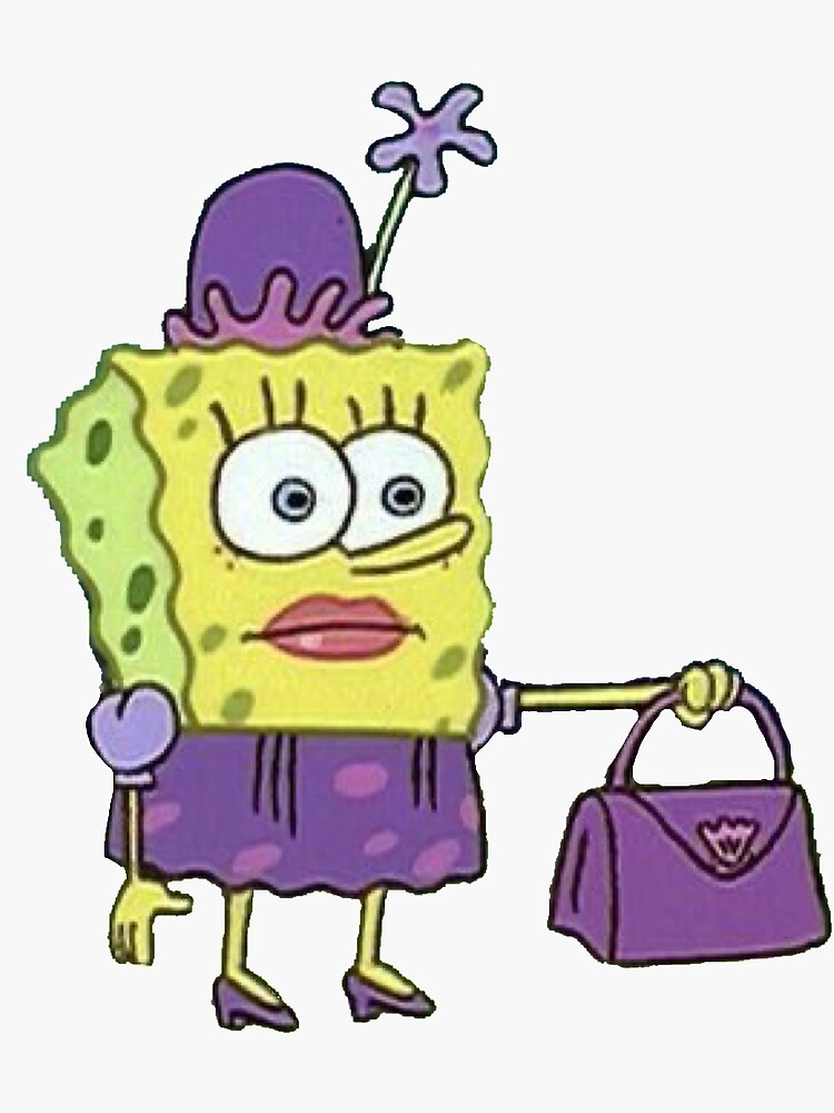 "fancy spongebob" Sticker for Sale by katigrace | Redbubble