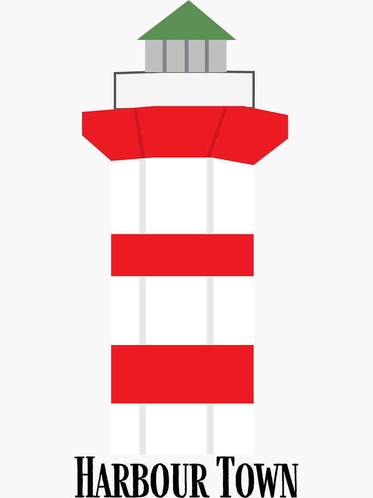 "Harbour Town Lighthouse Sticker" Sticker for Sale by ellm | Redbubble