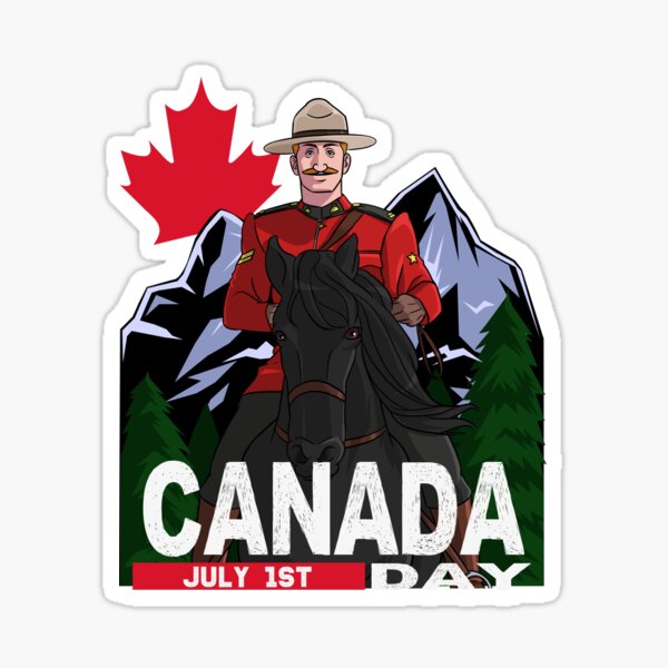 "Mountie Canadian Horse Canada Day" Sticker by Nosek1ng | Redbubble