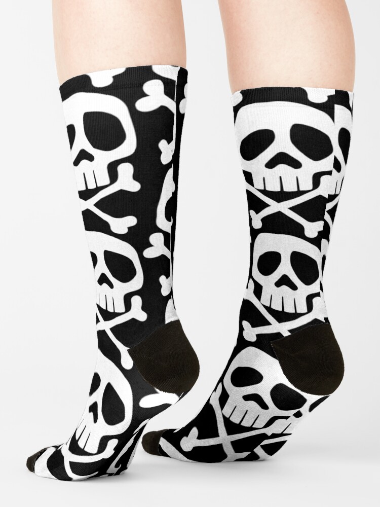 "Old School Punk Rock Skull" Socks for Sale by muskitt | Redbubble