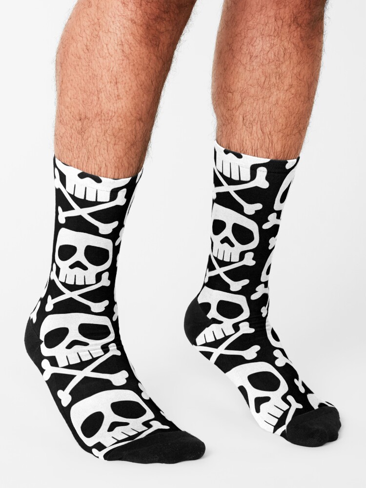 "Old School Punk Rock Skull" Socks for Sale by muskitt | Redbubble