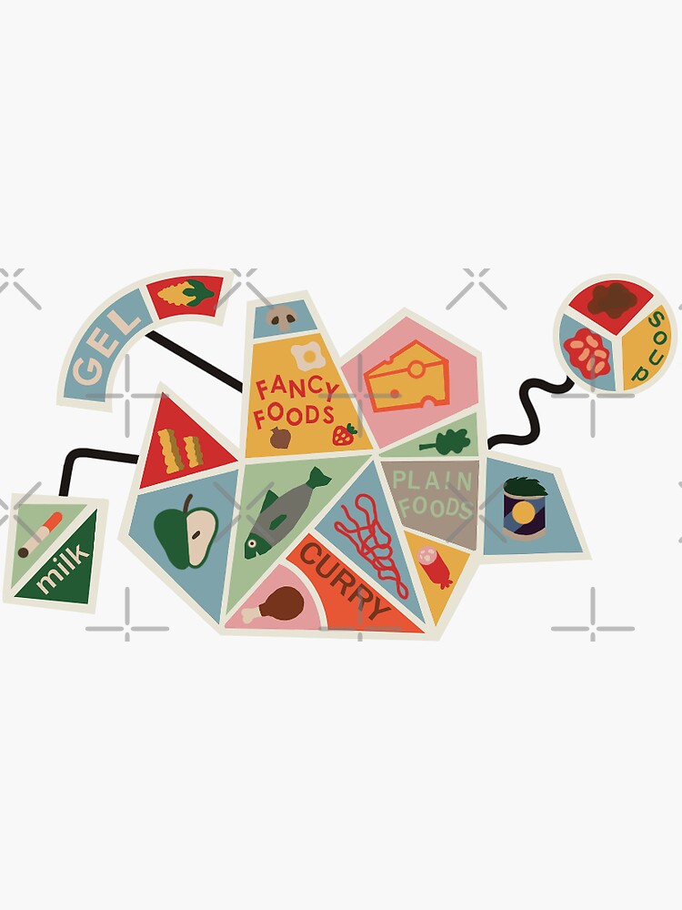 "Food chart" Sticker for Sale by tummytumkins | Redbubble