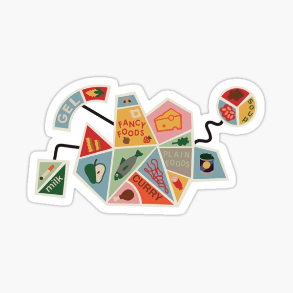 "Food chart" Sticker for Sale by tummytumkins | Redbubble