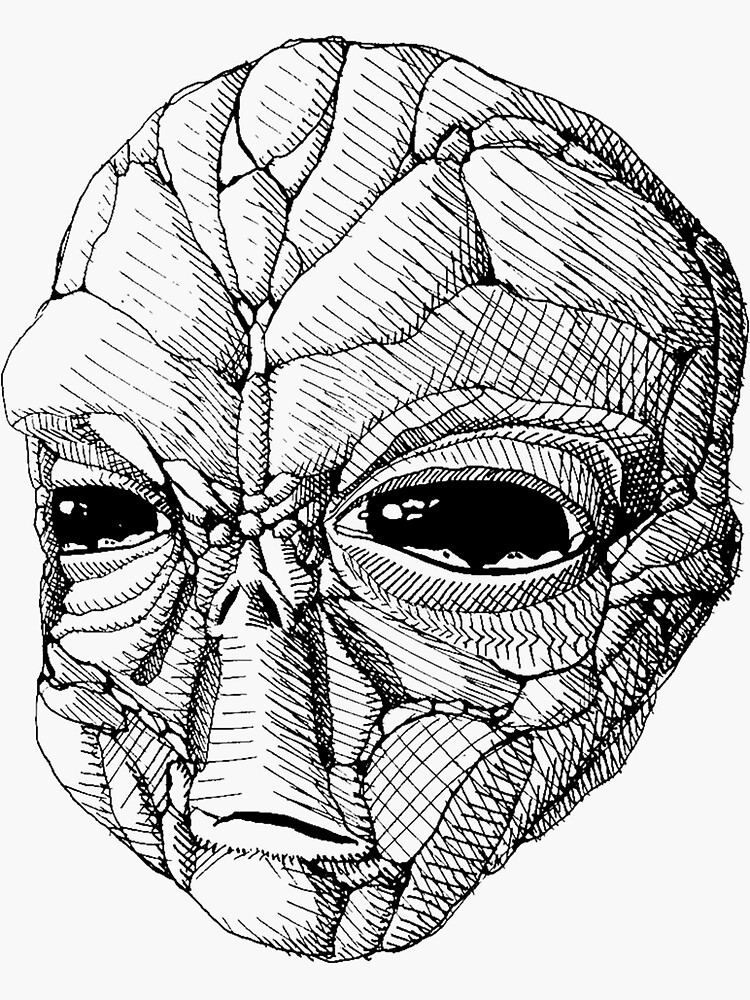 "Sad alien boy" Sticker by ntwo | Redbubble