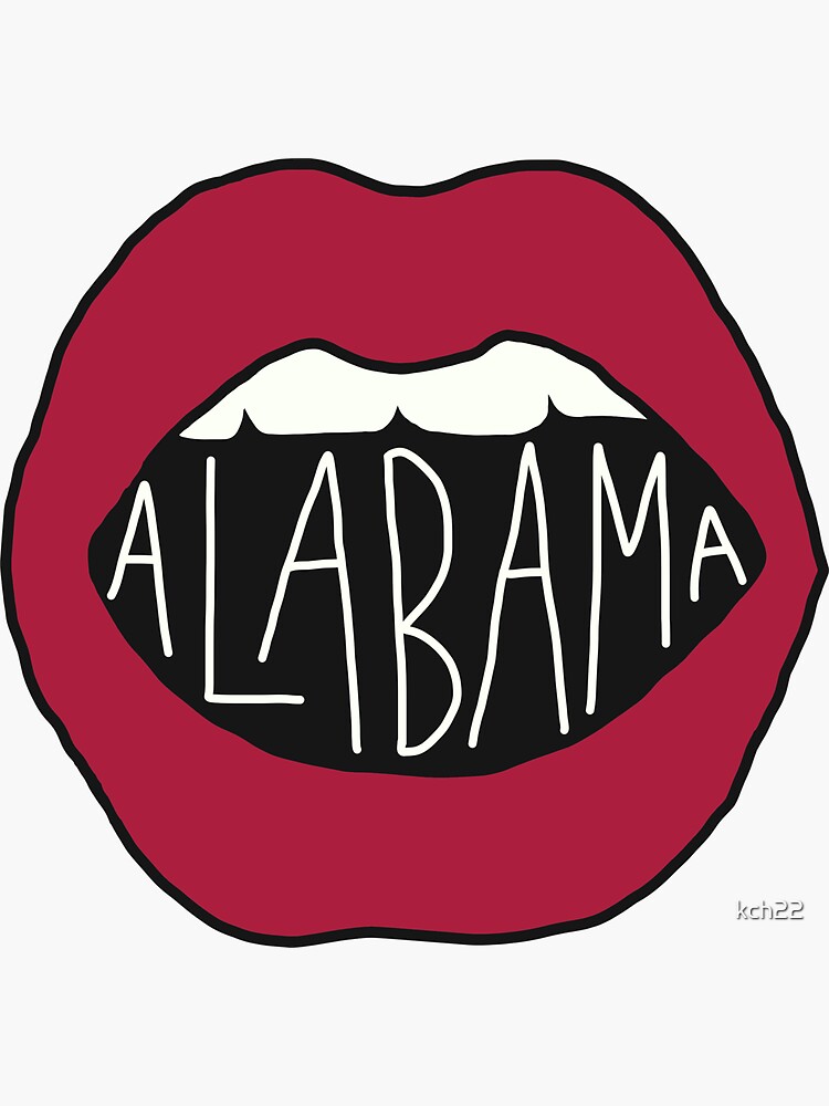 "Alabama Lips" Sticker by kch22 | Redbubble