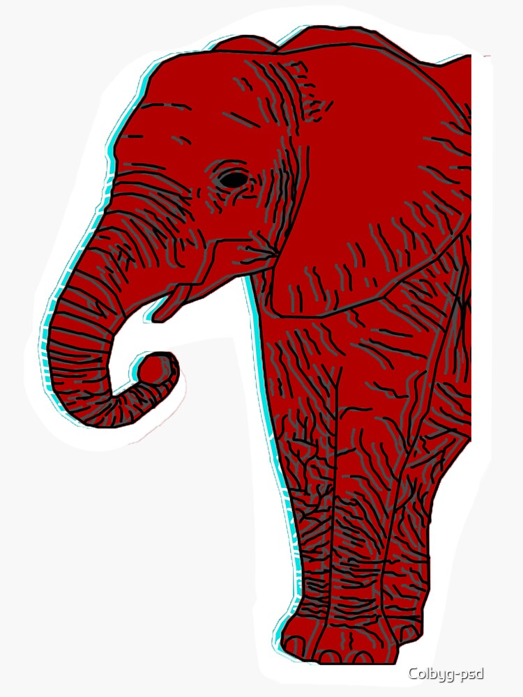 "Elephant Sticker" Sticker for Sale by Colbyg-psd | Redbubble