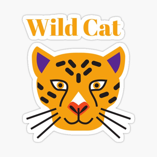 "Wild Cat" Sticker for Sale by Cmasn93 | Redbubble