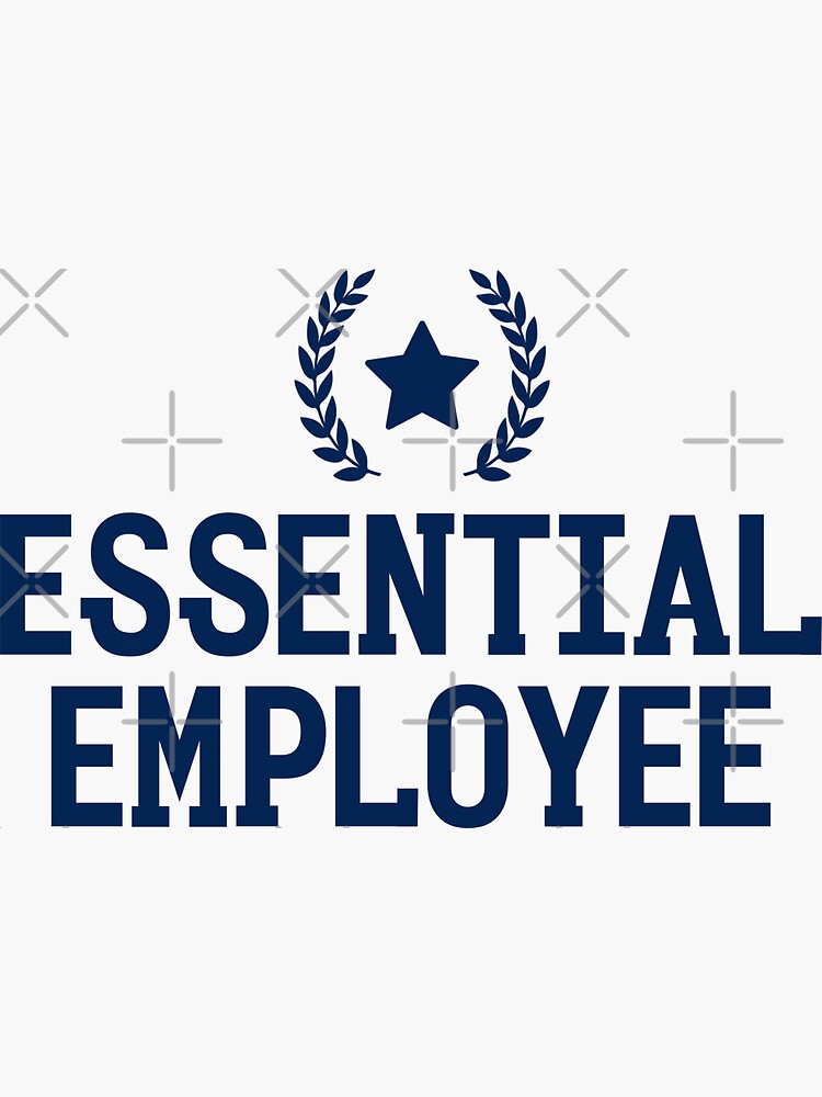 "Essential Employee Red" Sticker for Sale by SalahBlt | Redbubble