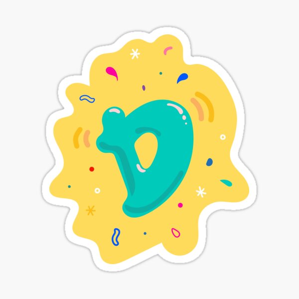 "Colourful Letter D" Sticker by StudioMonokrom | Redbubble
