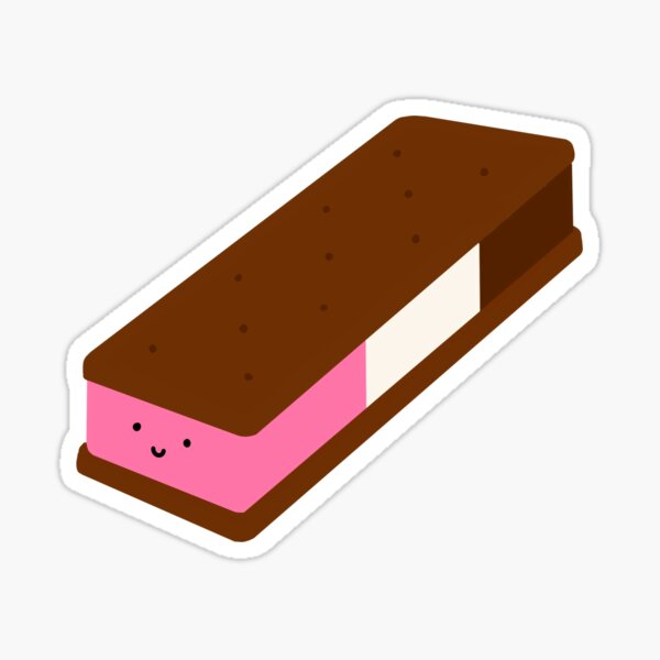 "Neapolitan Ice Cream Sandwich" Sticker for Sale by ElaineCarterArt ...