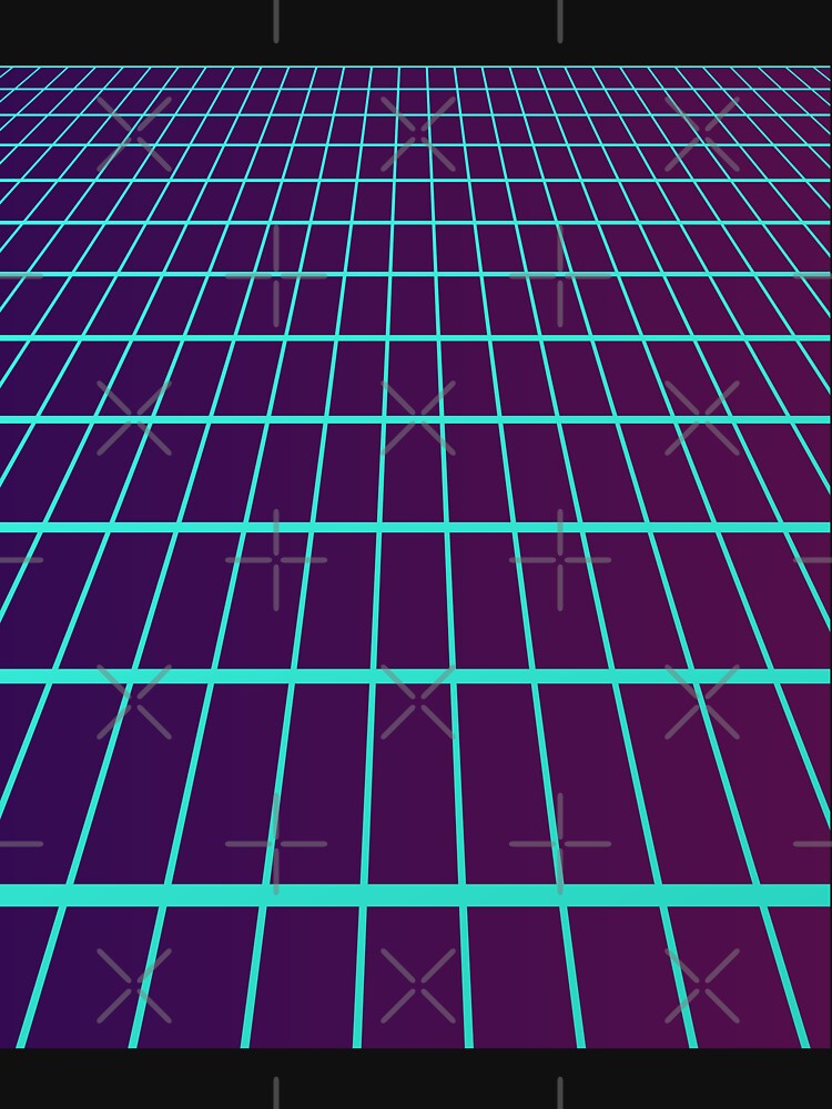 "Minimal Synthwave Grid Lines" T-shirt by MaiZephyr | Redbubble ...