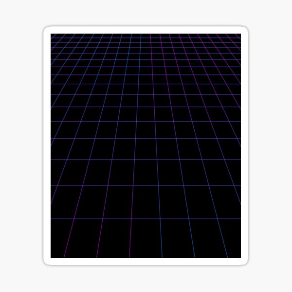 "Simple Synthwave Lines" Sticker for Sale by MaiZephyr | Redbubble