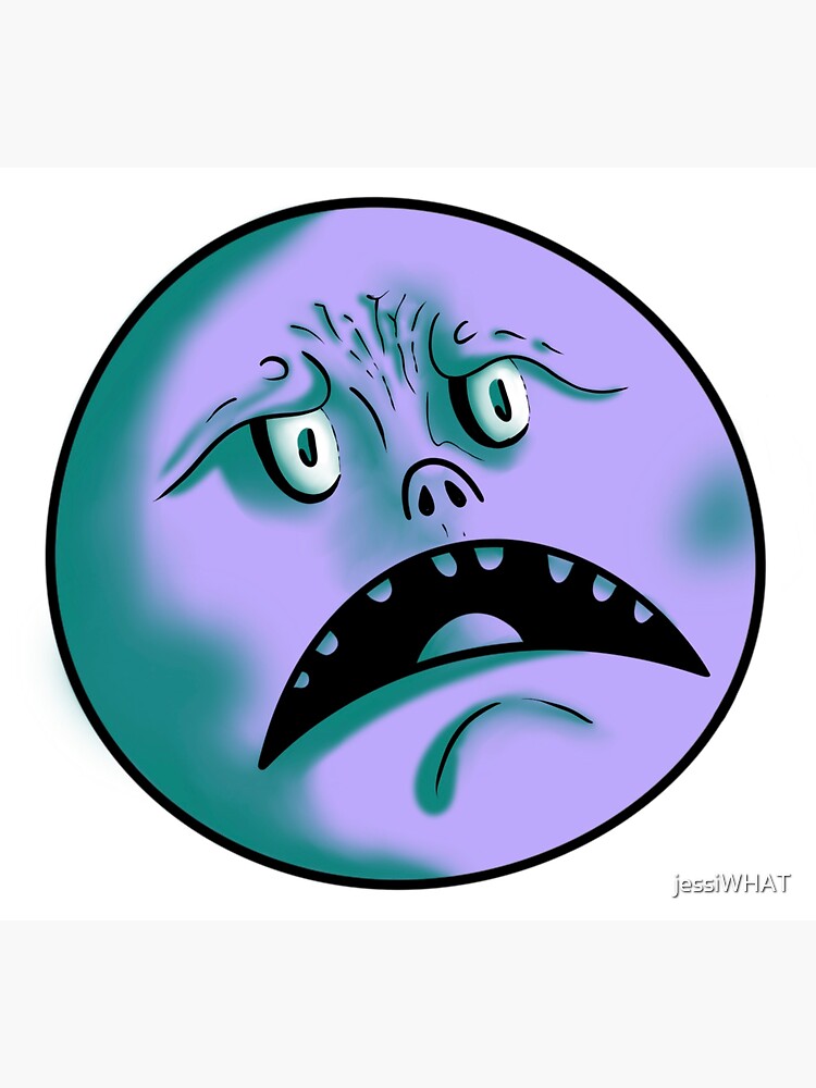 "Cute miserable cartoon face" Sticker for Sale by jessiWHAT | Redbubble