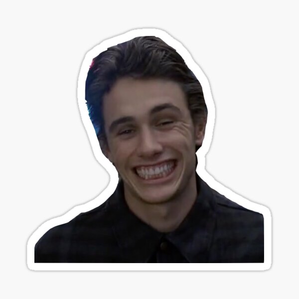 "james franco smiling" Sticker by mauve-dynamic | Redbubble