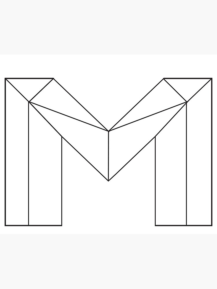 "M block letter" Sticker for Sale by megbiz18 | Redbubble