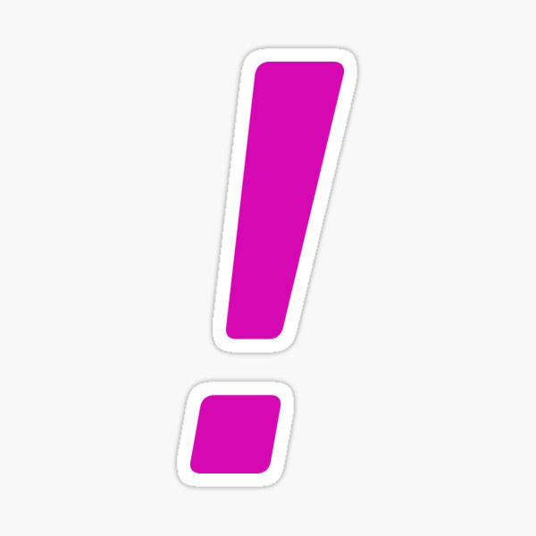 "EXCLAMATION!" Sticker by planDpromotions | Redbubble