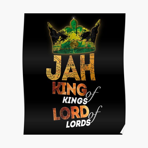 "Jah King Of Kings Jamaica Rasta Flag Reggae Roots Dreads" Poster by ...