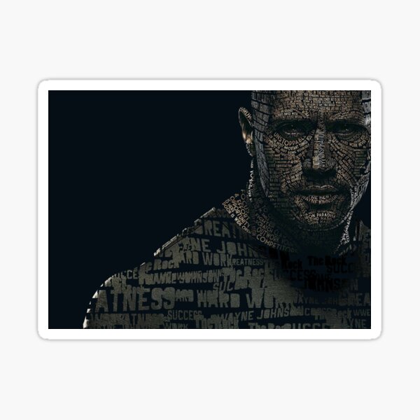 "dwayne johnson" Sticker for Sale by krab32 | Redbubble