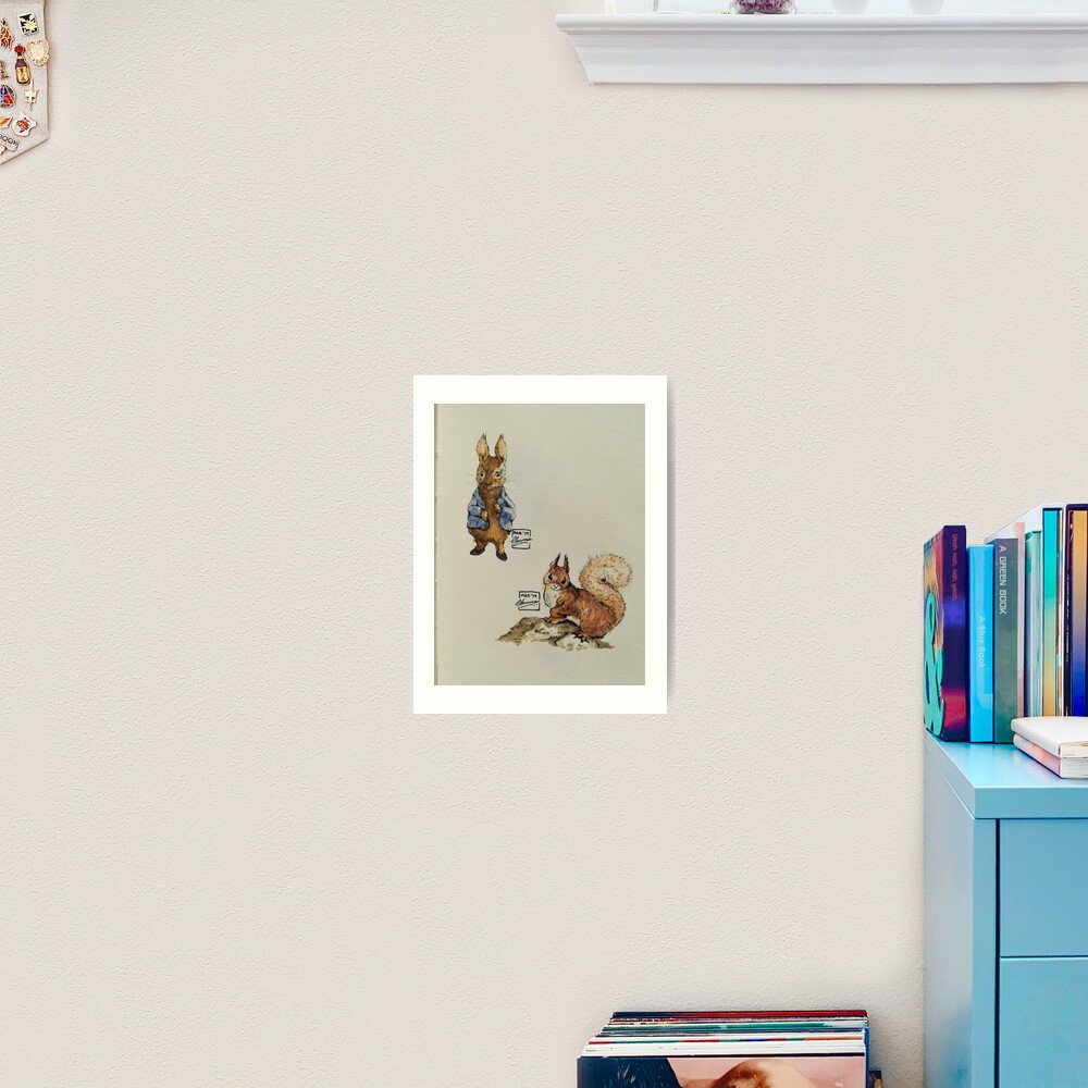 "Peter Rabbit and Squirrel Nutkin illustration" Art Print by ELowman235 ...