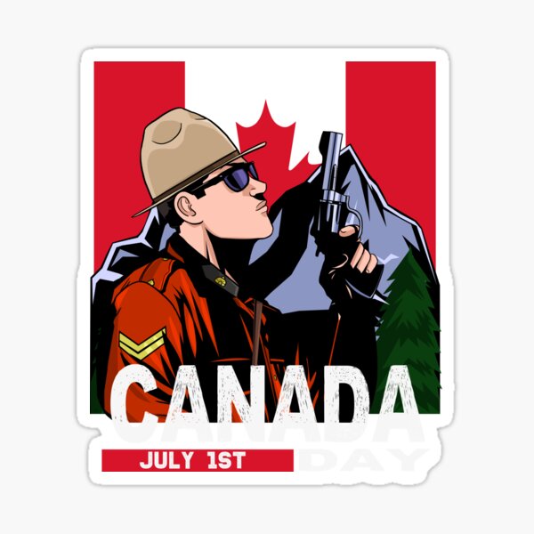 "Mountie Canadian Police Canada Day" Sticker by Nosek1ng | Redbubble