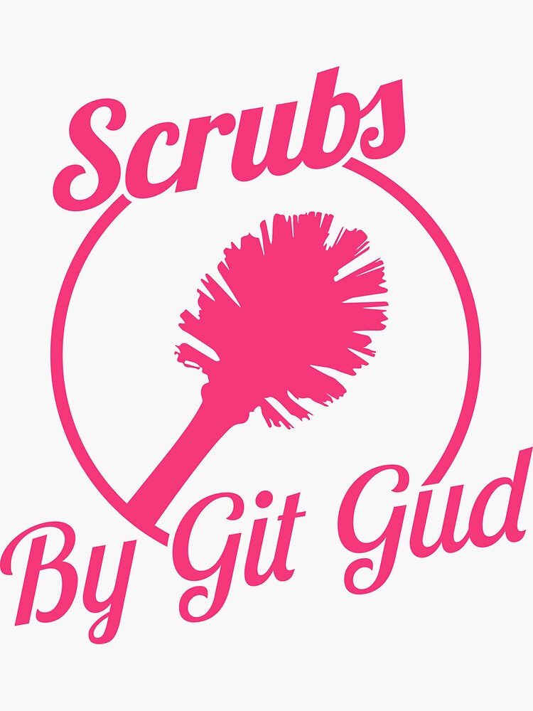 Pegatina «Exfoliantes Git Gud - Rosa fuerte con fondo negro» de ...