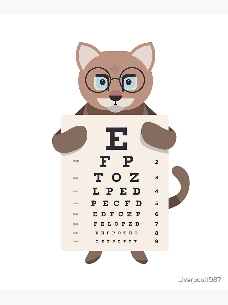 "CAT EYE CHART" Poster by Liverpool1987 | Redbubble