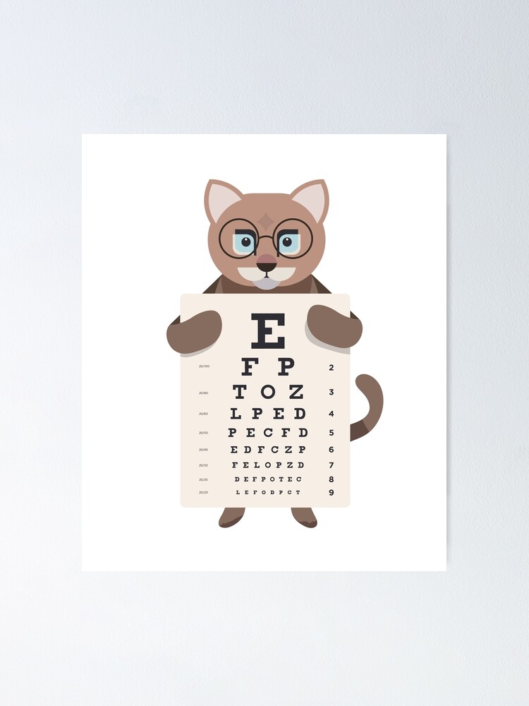 "CAT EYE CHART" Poster by Liverpool1987 | Redbubble